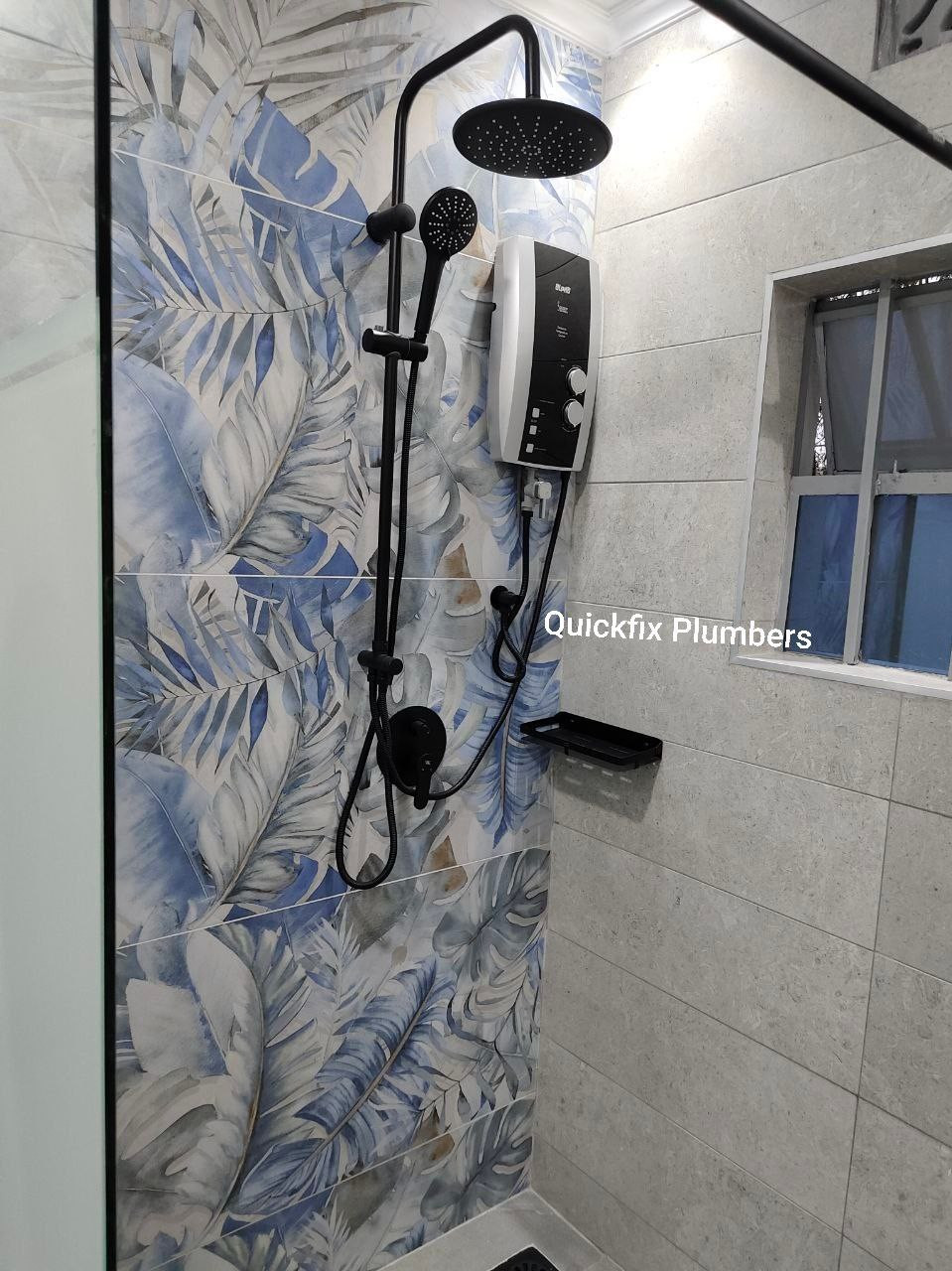 Alpha Shower Heater Black Installation Nairobi | Quickfix