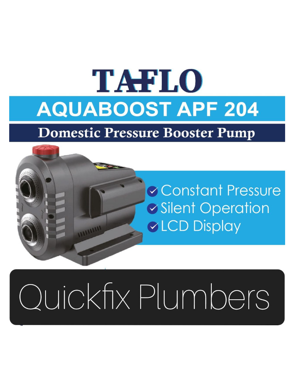 Quickfix Plumbers | Automatic water pressure booster pump