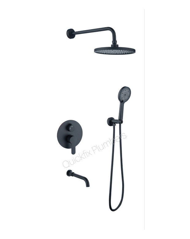 Built-in 5-Way Shower Mixer Matt Black K-8419H Installation in Nairobi ...