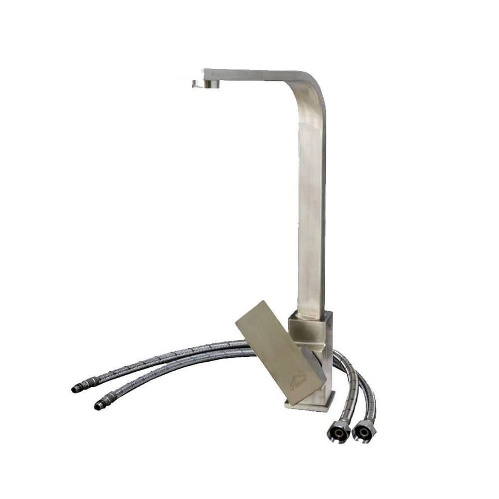 Slim Square Frame Kitchen Tap Mixer Silver Finish | Modern Kitchen ...